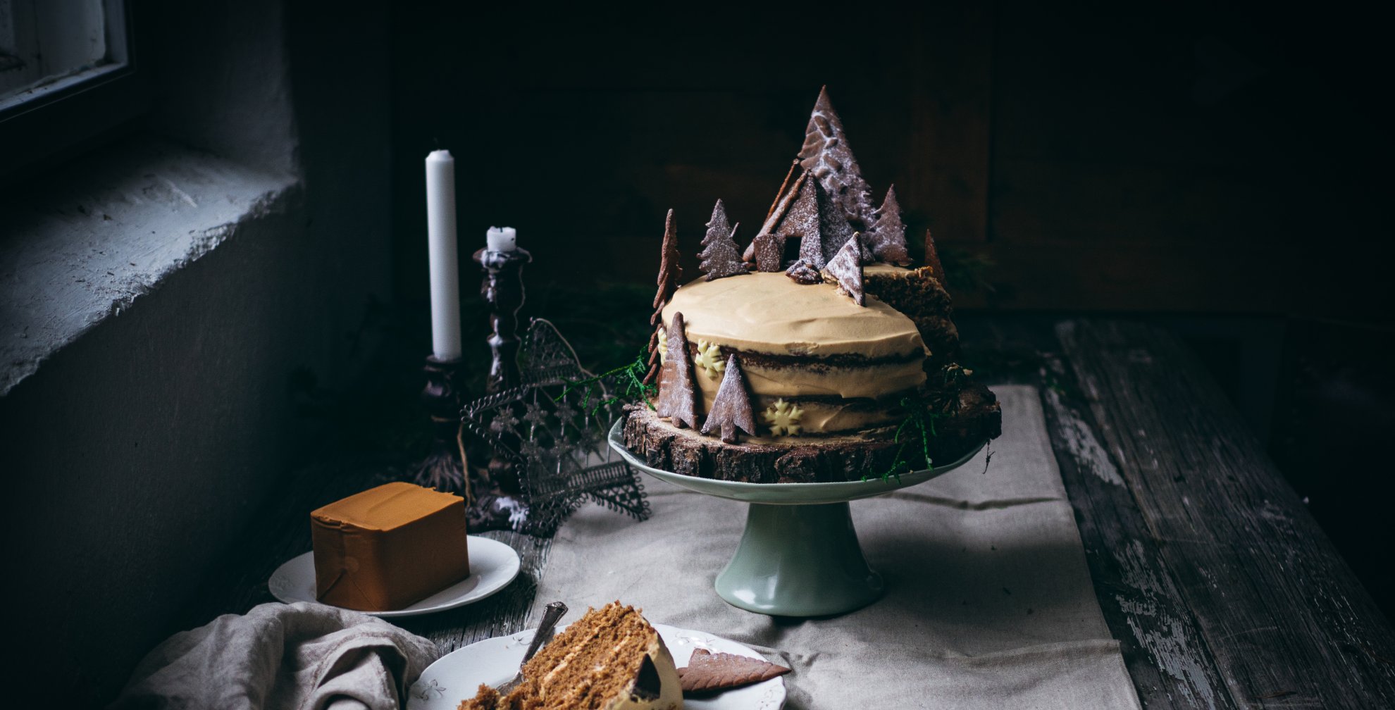 Layered Brunost 'Pepperkake' Cake - USA